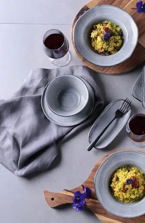 PORTO BRASIL Dessert/deep Rim Plate Set Of 4 - Dust