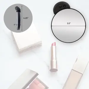 ZADRO Lighted Compact Mirror With 15x Magnification & Retractable Suction Cups