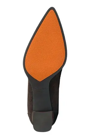 Santoni Seta Suede Mid-heel Pumps