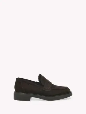 GIANVITO ROSSI Harris Penny Loafer - Brown Suede