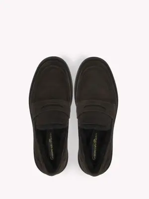 GIANVITO ROSSI Harris Penny Loafer - Brown Suede