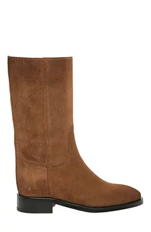 Women's Suede Round Toe Boots