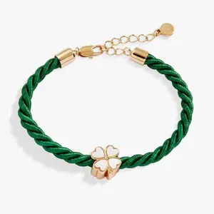 ALEX AND ANI Four Leaf Clover Cord Bracelet