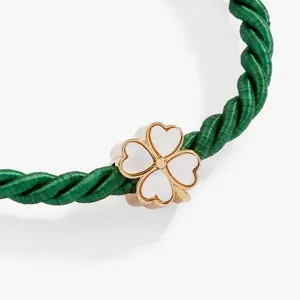 ALEX AND ANI Four Leaf Clover Cord Bracelet
