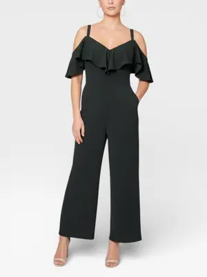 Rachel Rachel Roy Marcella Off-the-shoulder Ruffle Jumpsuit - Black