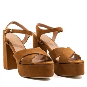 ANDREA GOMEZ Bella Suede Sandal - Camel