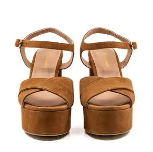 ANDREA GOMEZ Bella Suede Sandal - Camel