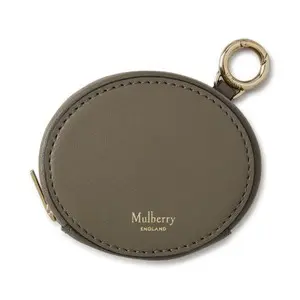 Mulberry Zipped Case Keyring - Linen Green