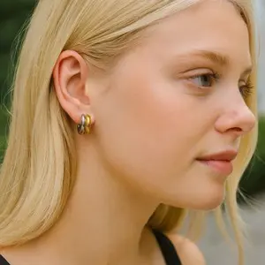 DLORIA Fusion Glow Huggie Earrings