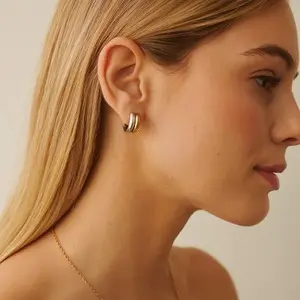 DLORIA Fusion Glow Huggie Earrings