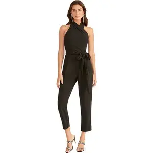 Rachel Rachel Roy Harland Crossover Halter Jumpsuit - Black