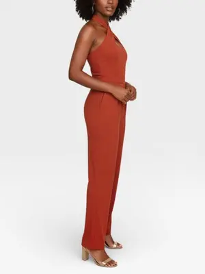 Rachel Rachel Roy Halter Neck Keyhole Jumpsuit