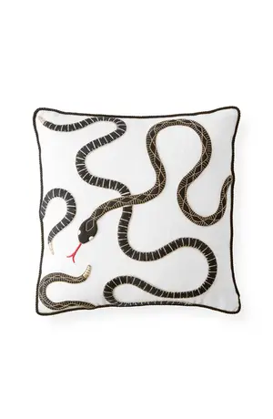 Jonathan Adler Eden Embroidered Pillow - Black