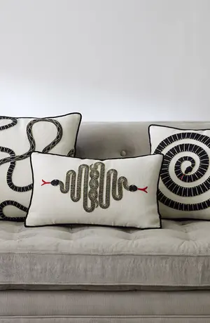 Jonathan Adler Eden Embroidered Pillow