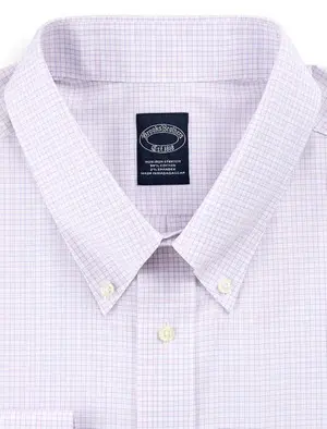 Brooks Brothers Big & Tall Non-iron Grid Patterned Dress Shirt
