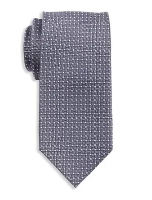 OAK HILL BY DXL Micro Patterned Necktie - Charcoal