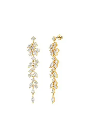 UNTAMED PETALS Trixie Crystal Drop Earrings - Gold