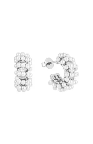 UNTAMED PETALS Millie Mini Hoop Earrings - Silver