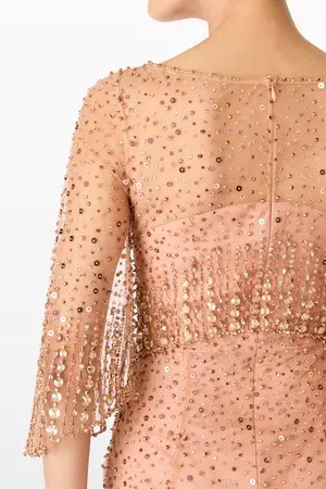 Jenny Packham Kiya Embellished Maxi Gown - Sable
