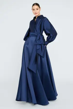 Theia Frieda Shirtdress Gown
