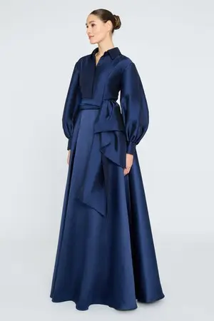 Theia Frieda Shirtdress Gown