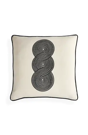 Jonathan Adler Pompidou B&w Pillow Loops Circles