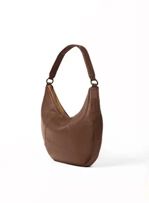 DEUX MAINS Saddle Shoulder Bag - Brown