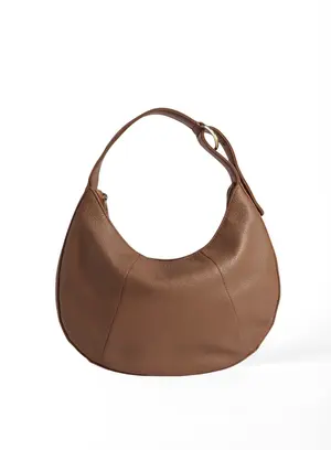DEUX MAINS Saddle Shoulder Bag - Brown