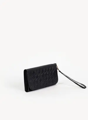 DEUX MAINS Woven Wristlet Wallet
