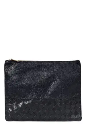 DEUX MAINS Woven Pouch - Black - Small