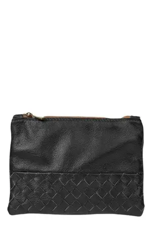 DEUX MAINS Woven Pouch - Black - Small
