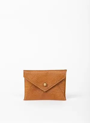 DEUX MAINS Coin Pouch - Cognac