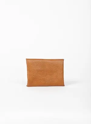 DEUX MAINS Coin Pouch - Cognac