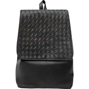 DEUX MAINS Woven Leather Backpack