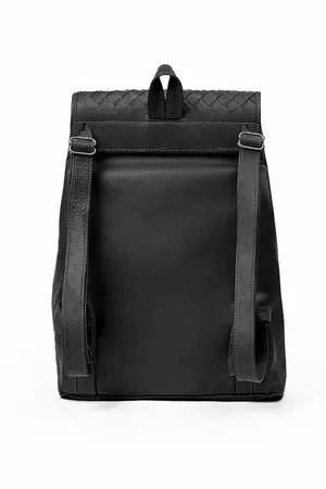 DEUX MAINS Woven Leather Backpack