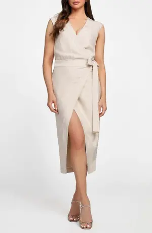 MARCIANO Jacquard Wrap Dress