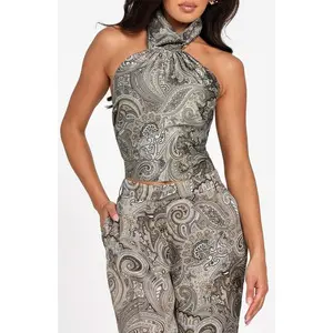 MARCIANO Treasure Paisley Halter Top