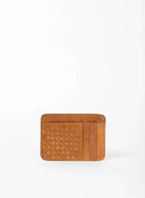 DEUX MAINS Slim Id Case - Cognac