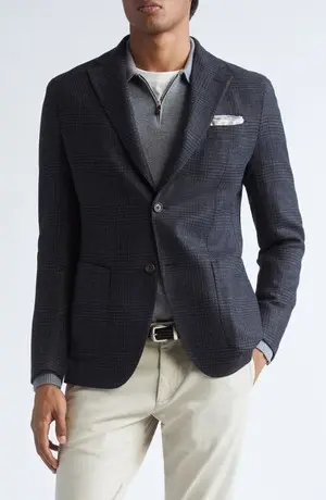 Eleventy Single-breasted Wool-blend Jacket - 22 Carbon