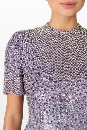 Jenny Packham Jourdain Sequin-embellished Gown - Viola