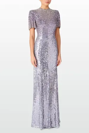 Jenny Packham Jourdain Sequin-embellished Gown - Viola