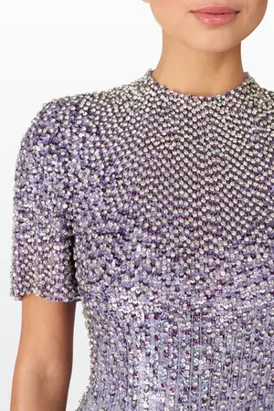 Jenny Packham Jourdain Sequin-embellished Gown - Viola