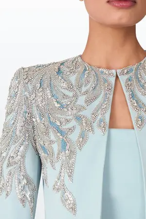 Jenny Packham Versalilles Embellished Jacket - Porcelain
