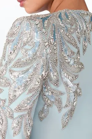 Jenny Packham Versalilles Embellished Jacket - Porcelain