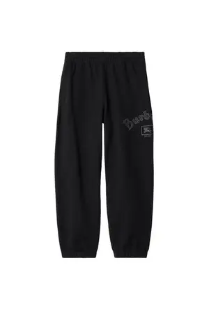 Burberry Gothic Logo Cotton Jogging Pants