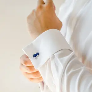 LINK UP Frog Cufflinks With Hand Painted Enamel