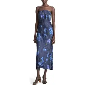 Vince Poppy Blur Crushed Column Gown