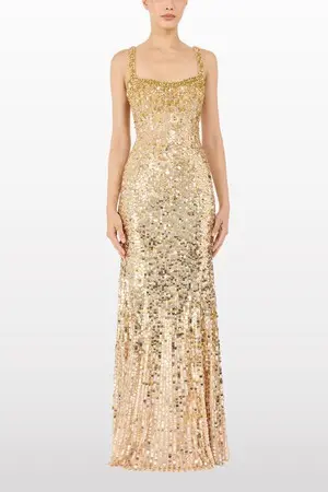 Jenny Packham Mirabeau Sequin-embellished Gown - Illusion