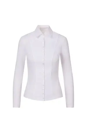 Anne Fontaine Clodie Pleated Cotton Shirt