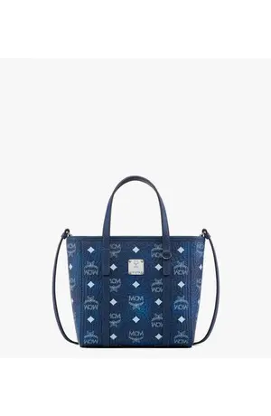Mcm Mini Toni Top-zip Visetos Shopper - Blue